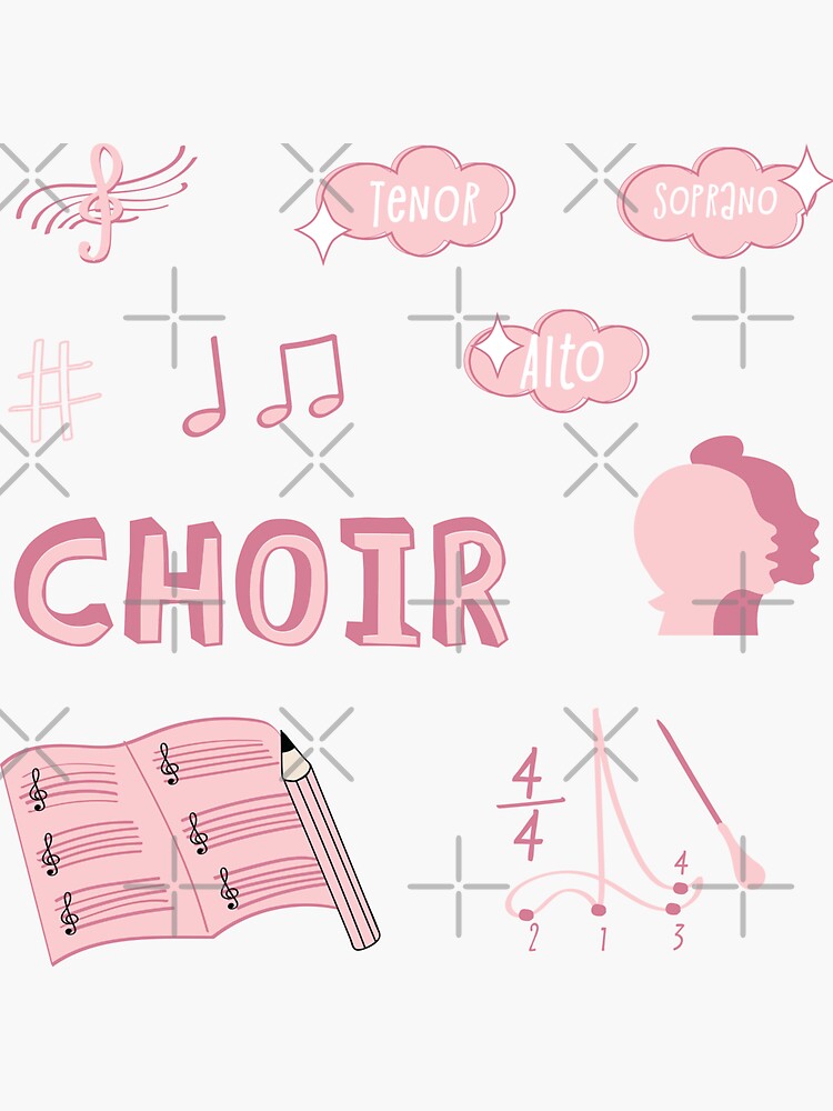 "Pink Choir School Subject Pack" Sticker for Sale by The-Goods | Redbubble