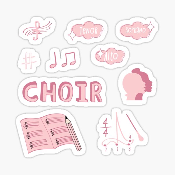 "Pink Choir School Subject Pack" Sticker for Sale by The-Goods | Redbubble