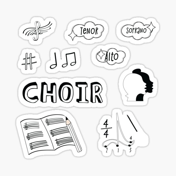 "White Choir School Subject Pack" Sticker by The-Goods | Redbubble