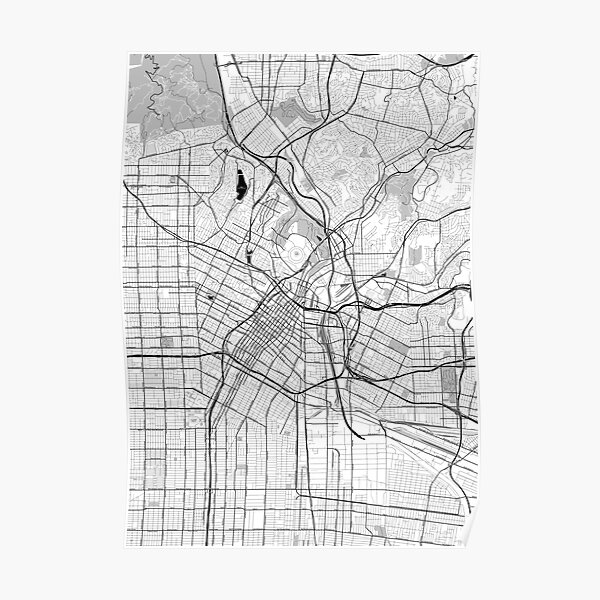 "Los Angeles OpenStreetMap Poster" by Traut1 | Redbubble