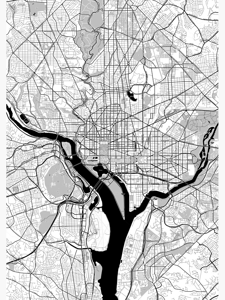 "Washington OpenStreetMap Poster" Art Print by Traut1 | Redbubble