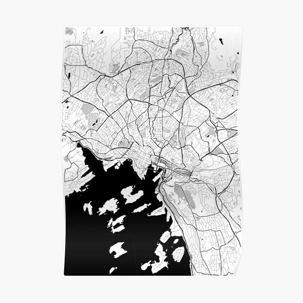"Oslo OpenStreetMap Poster" Poster by Traut1 | Redbubble