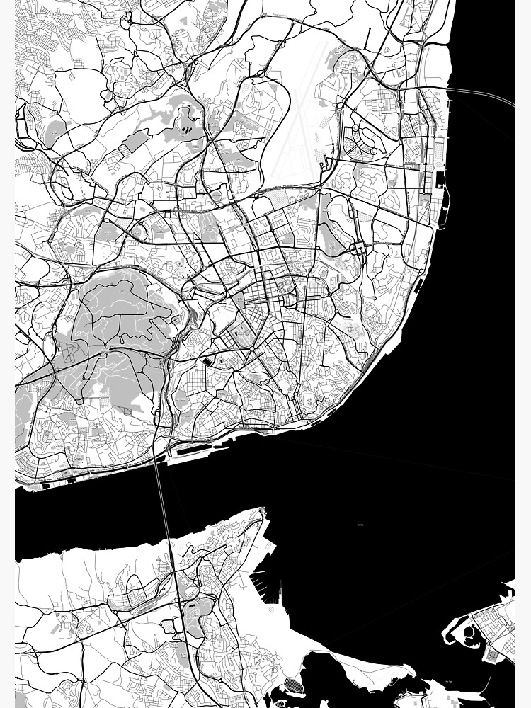 "Lisbon OpenStreetMap Poster" Poster by Traut1 | Redbubble