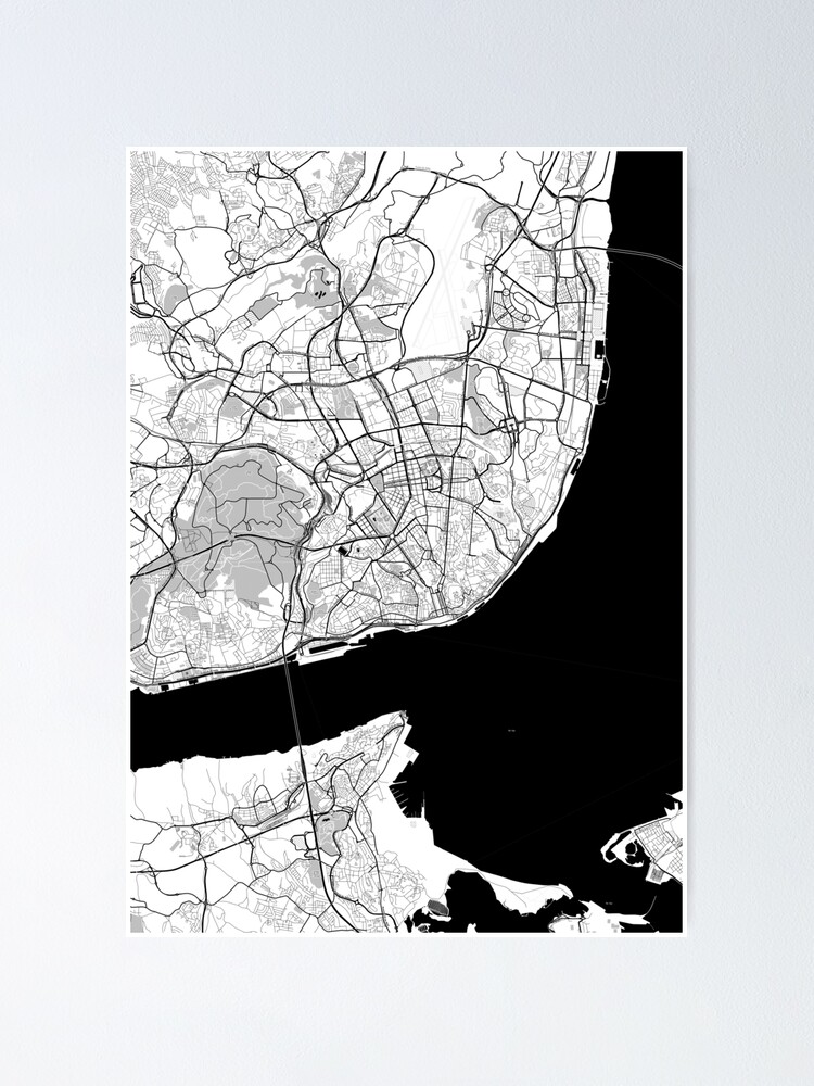 "Lisbon OpenStreetMap Poster" Poster by Traut1 | Redbubble