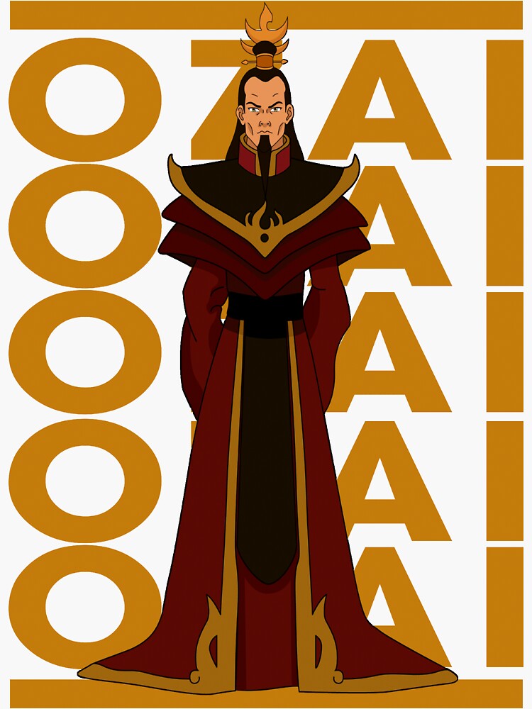 "Vintage Adventure Anime The Last Airbender Avatar Ozai" Sticker for ...
