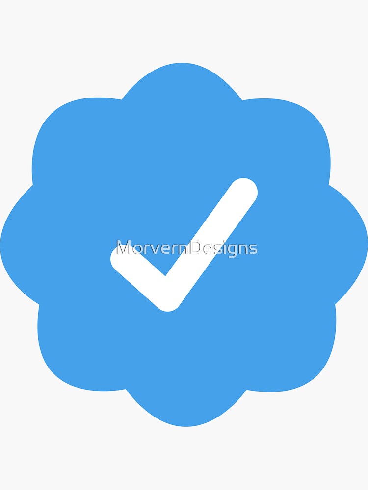 "Verified on Twitter - Blue Tick" Sticker for Sale by MorvernDesigns ...