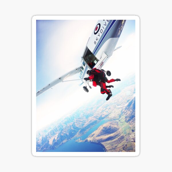 "Skydiving New Zealand, you only live once" Sticker for Sale by yappei | Redbubble