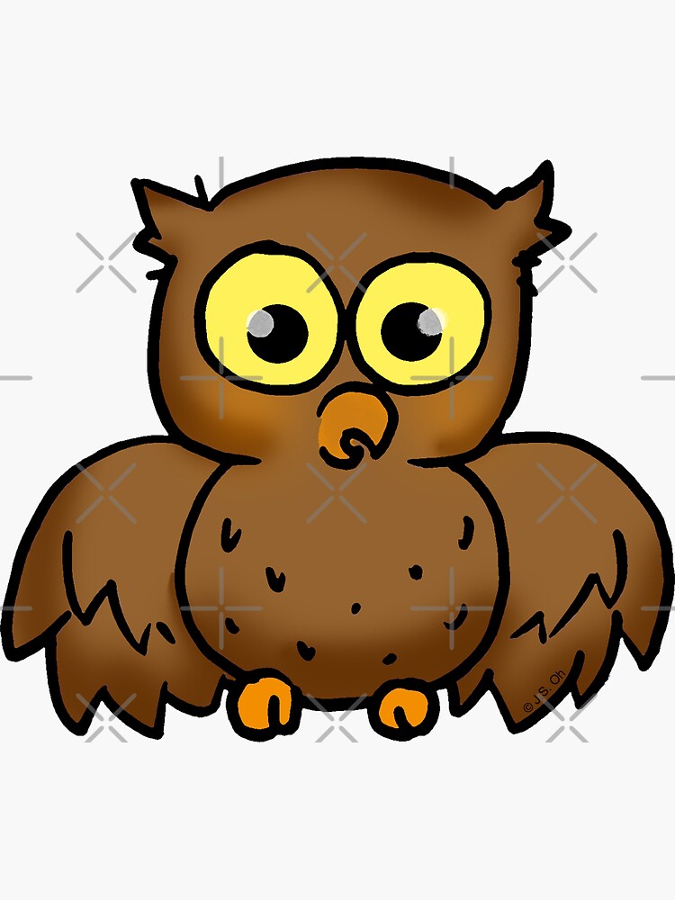 "Hoot hoot owl bird cartoon" Sticker by CuteCartoon | Redbubble