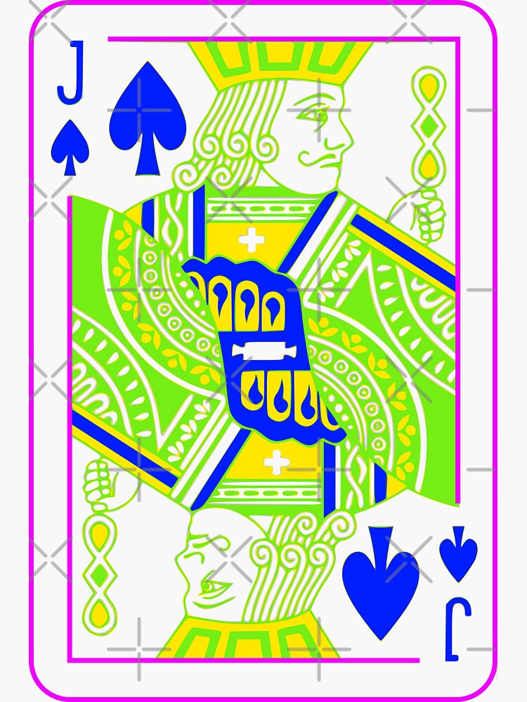 "Jack of Spades Neon" Sticker by inotyler | Redbubble