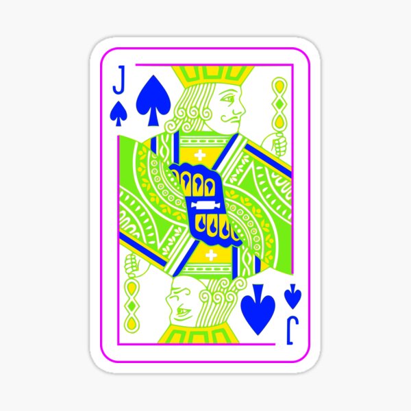 "Jack of Spades Neon" Sticker by inotyler | Redbubble