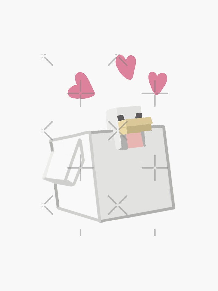 "Minecraft chicken " Sticker by grac-de-avacodo | Redbubble