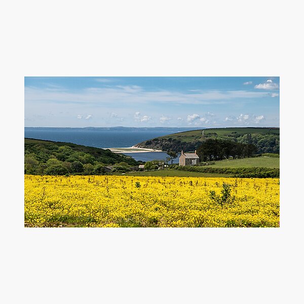 "Penrose Cornwall farmland woodland natural lake loe pool loe,loe bar ...