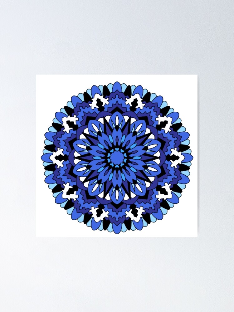 "Patience Blue Mandala art" Poster for Sale by GamesONshirts | Redbubble