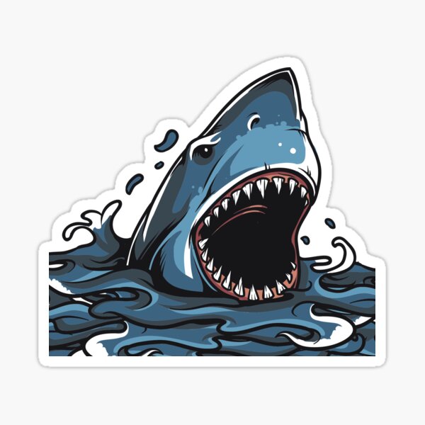 "Shark fish" Sticker for Sale by GurpreetSingh1 | Redbubble