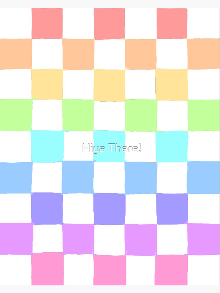 "Pastel Rainbow Checkerboard Design" Sticker for Sale by ...