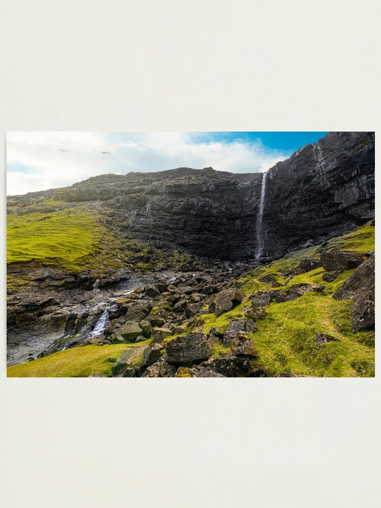 "Fossa Waterfall Faroe Islands" Photographic Print for Sale by ...