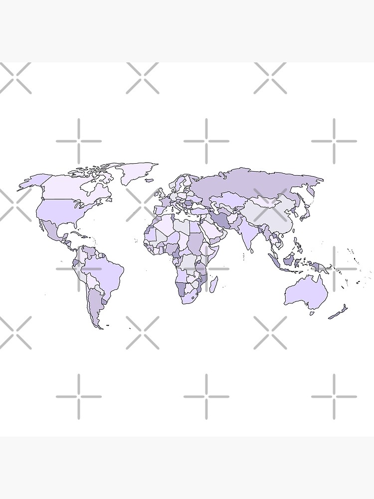 "Purple aesthetic world map" Photographic Print by Pastel-PaletteD ...