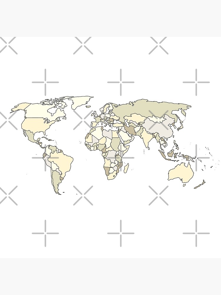 "Yellow aesthetic world map" Art Print by Pastel-PaletteD | Redbubble