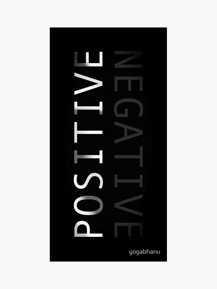 "positive negative" Sticker for Sale by yogabhanu | Redbubble