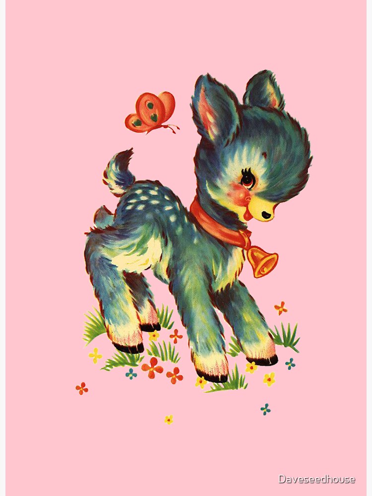 "Kitsch Deer - Pink" Sticker for Sale by Daveseedhouse | Redbubble