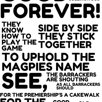 "Good Old Collingwood Forever!" Kids T-Shirt for Sale by lukeyp25 ...