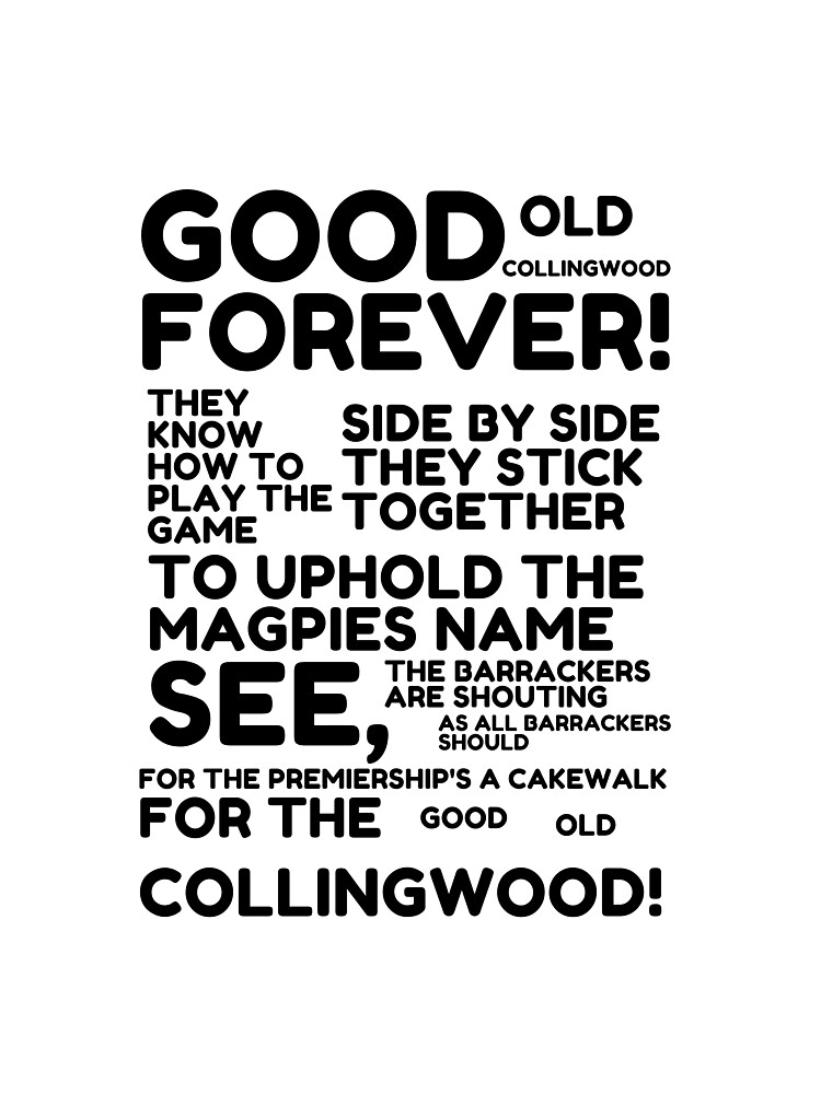 "Good Old Collingwood Forever!" Kids T-Shirt for Sale by lukeyp25 ...