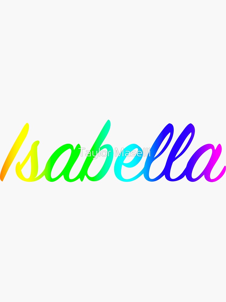 "isabella rainbow" Sticker for Sale by Tselli13 | Redbubble
