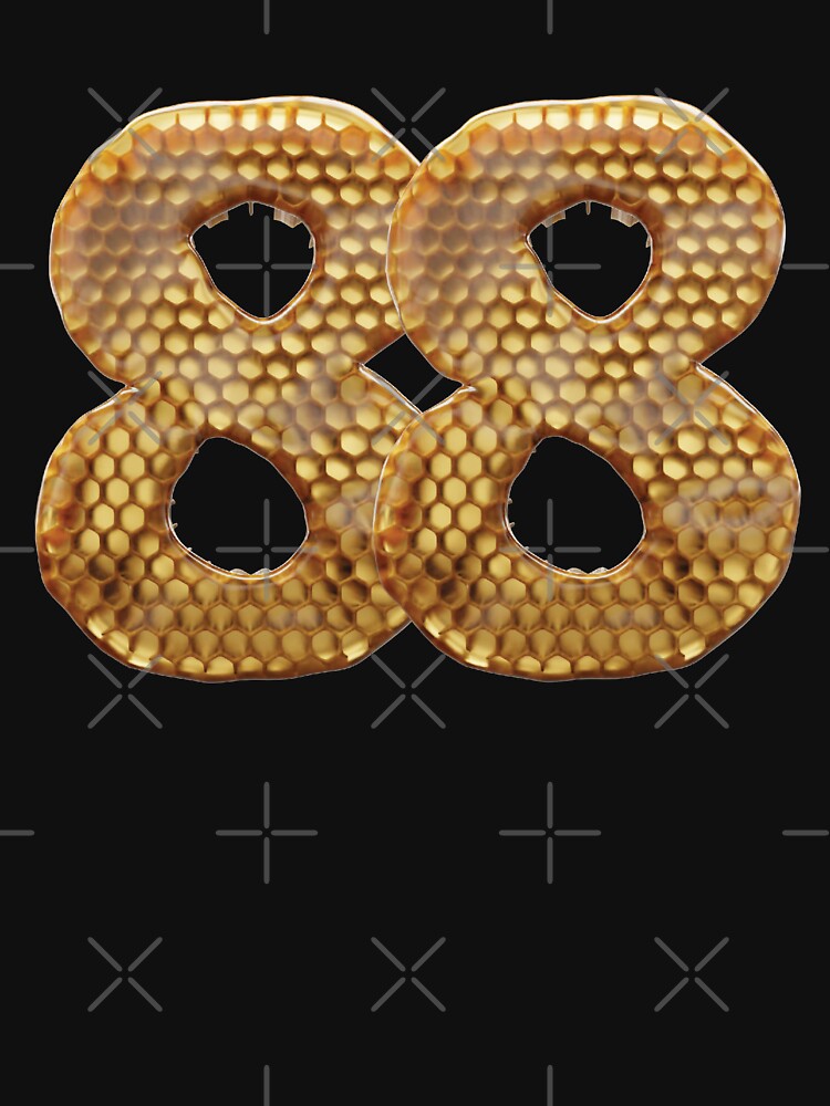 "88 Number 3d Honey Numbers Font" T-shirt by HelloFromAja | Redbubble
