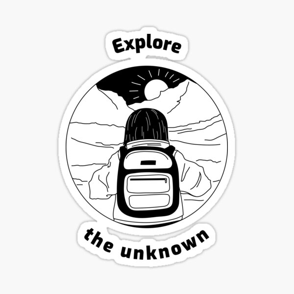 "Explore the unknown" Sticker for Sale by OffendedPancake | Redbubble