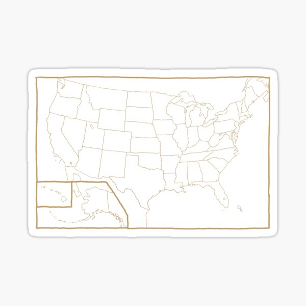 "usa map" Sticker by Olivia47 | Redbubble