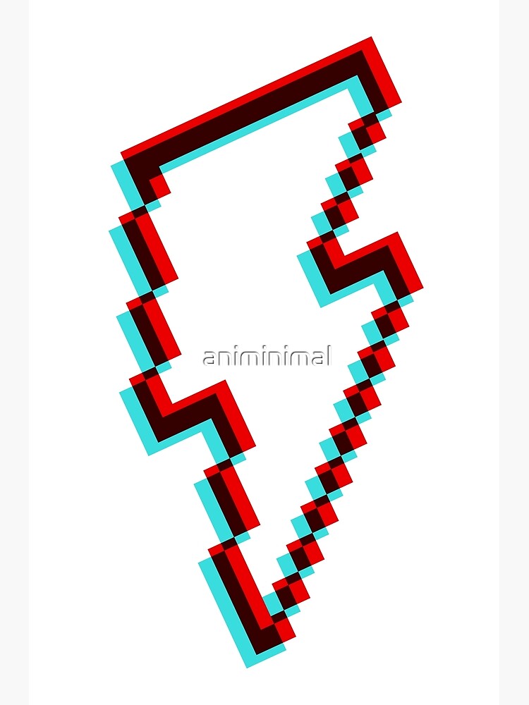 "3D 8-bit Lightning" Poster by animinimal | Redbubble