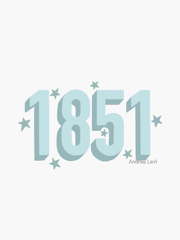 "1851" Sticker for Sale by Andrea Levi | Redbubble