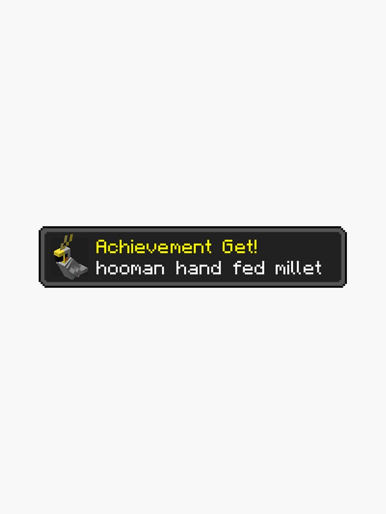 "Achievement Get! Millet" Sticker for Sale by dontdoellisd | Redbubble