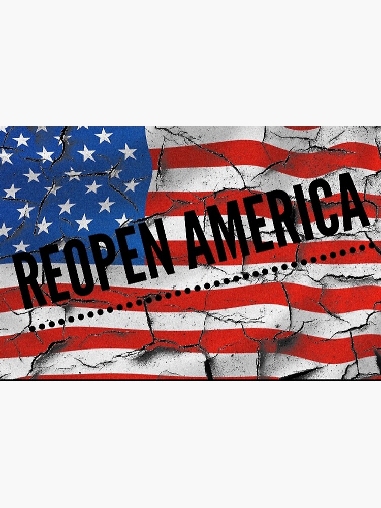 "REOPEN AMERICA" Sticker by TALLDRIVER | Redbubble