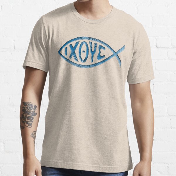 "Blue Ichthys Ichthus Fish Symbol" T-shirt by simpsonvisuals | Redbubble
