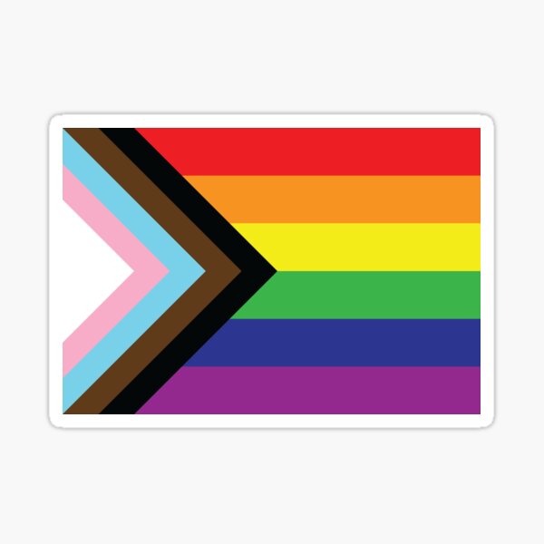 "Pride flag [chevron][mask]" Sticker for Sale by lazarusheart | Redbubble