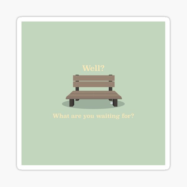 ""Waiting"" Sticker for Sale by Shackladder | Redbubble