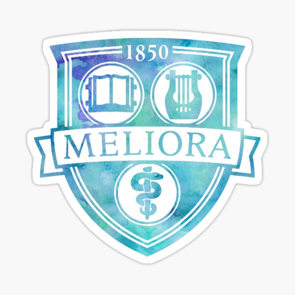 "University of Rochester Meliora Logo in (WHITE)" Sticker for Sale by ...