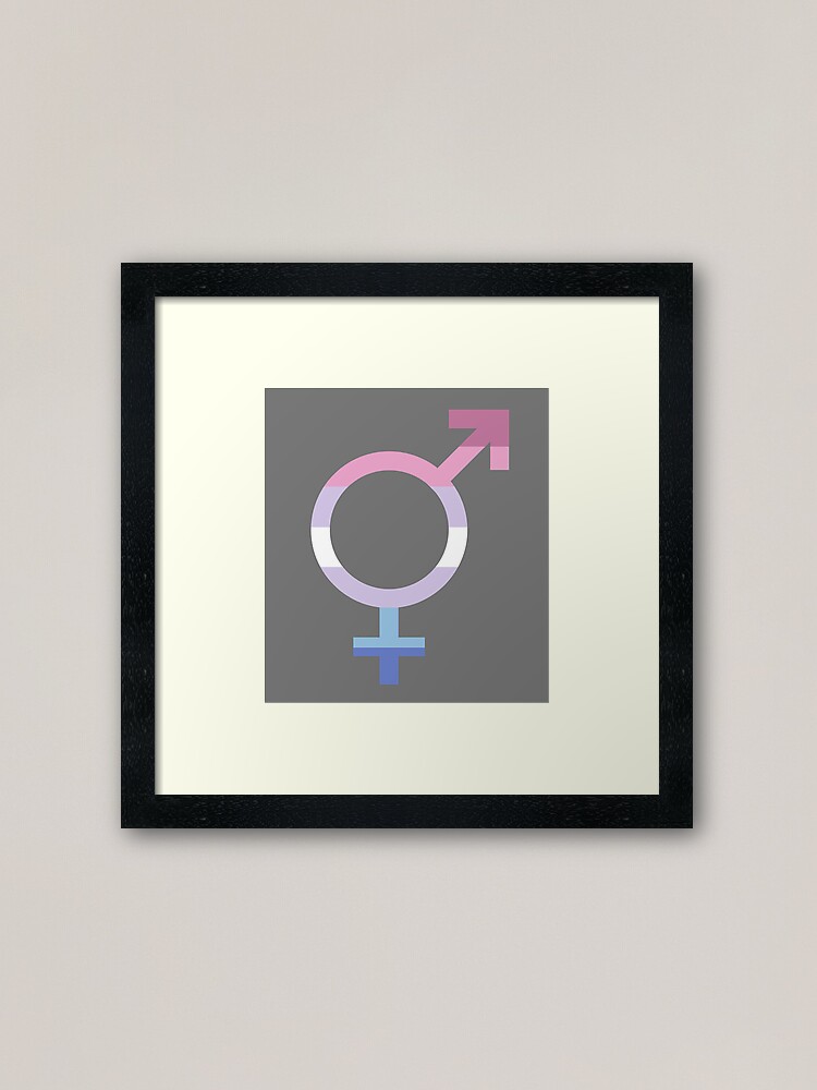 "Bigender Symbol/Flag" Framed Art Print by Reidtastic | Redbubble