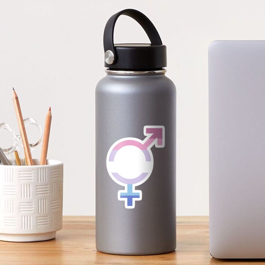 "Bigender Symbol/Flag" Sticker for Sale by Reidtastic | Redbubble