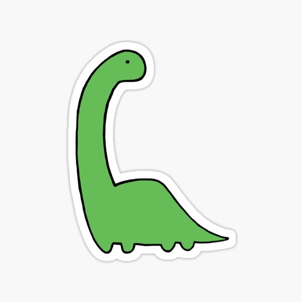 "Cute Green Dinosaur" Sticker for Sale by annagolian | Redbubble
