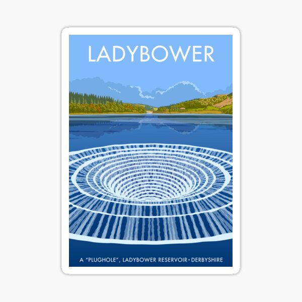 "Ladybower Reservoir, Derbyshire" Sticker by smillership | Redbubble