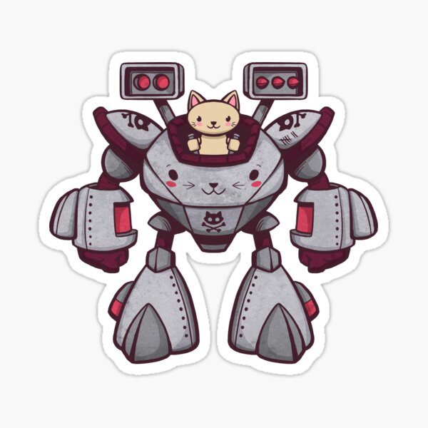 "Cat Mech Suit" Sticker for Sale by Taylor Smith | Redbubble