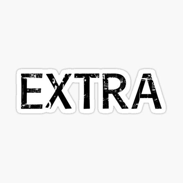 "Extra" Sticker for Sale by bkroijer | Redbubble