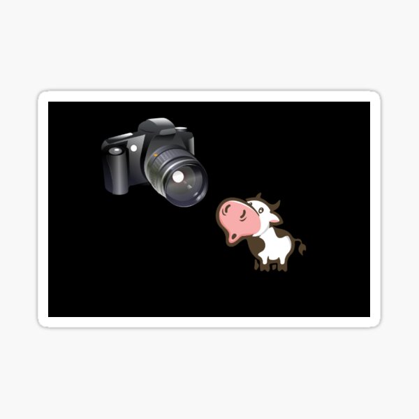 "vlogging cow" Sticker by Alex-xhd | Redbubble