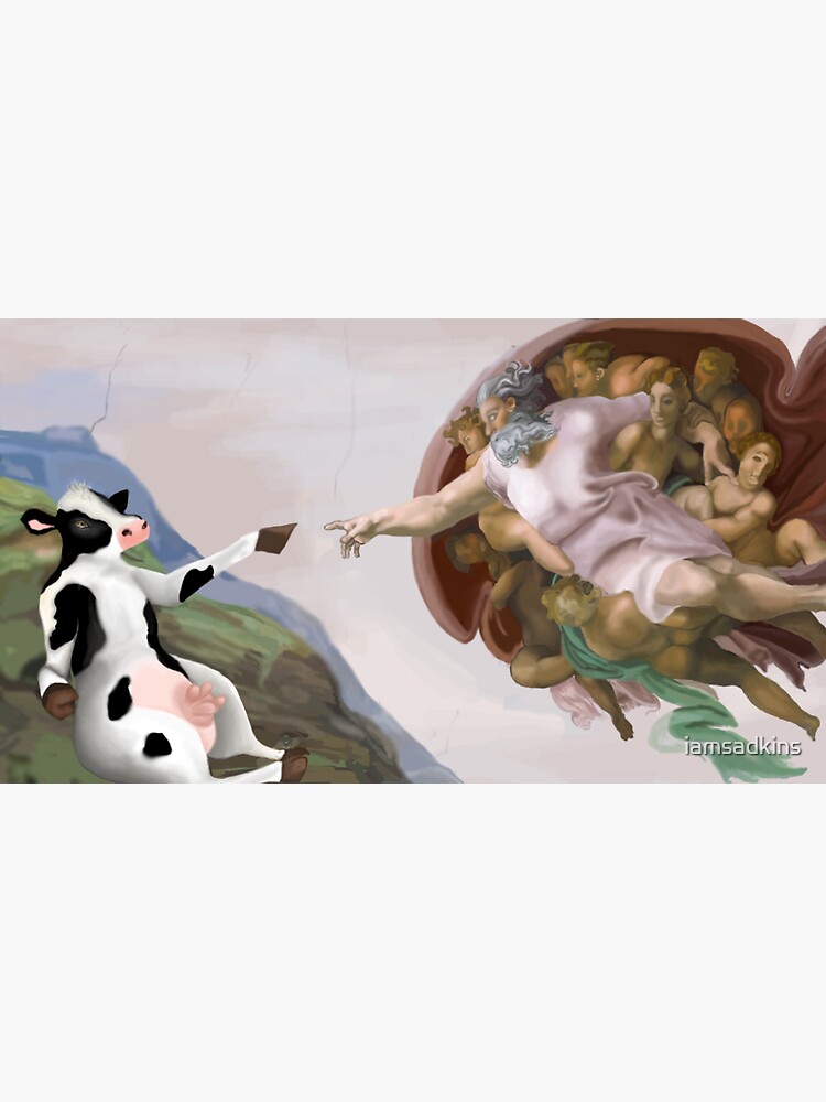 "Holy Cow" Sticker for Sale by iamsadkins | Redbubble