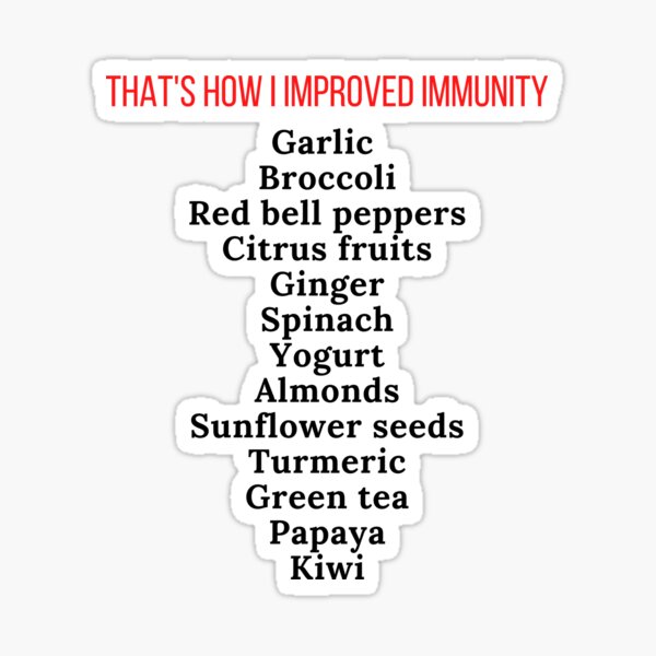 "That's how I Improved immunity" Sticker by DukeDoctor | Redbubble