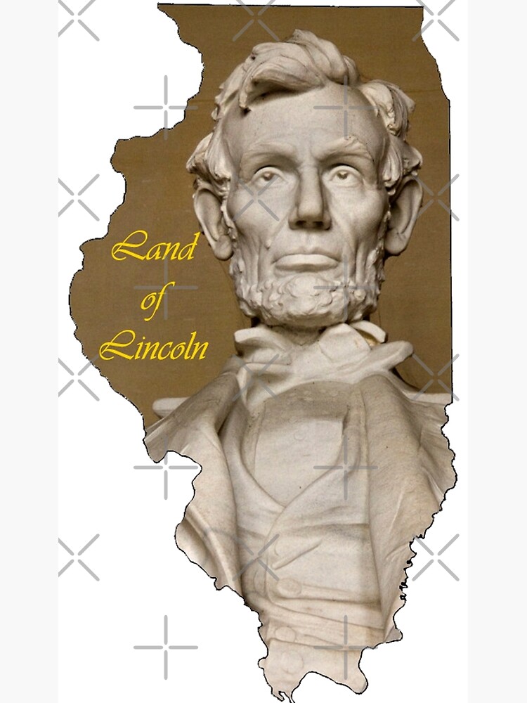 "Illinois Map with State Nickname: The Land of Lincoln" Poster by ...