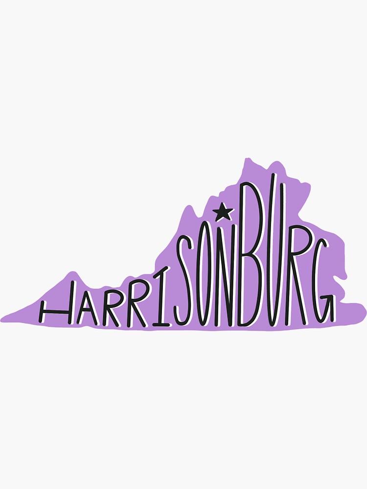 "Harrisonburg, VA" Sticker for Sale by Emily Robertson | Redbubble