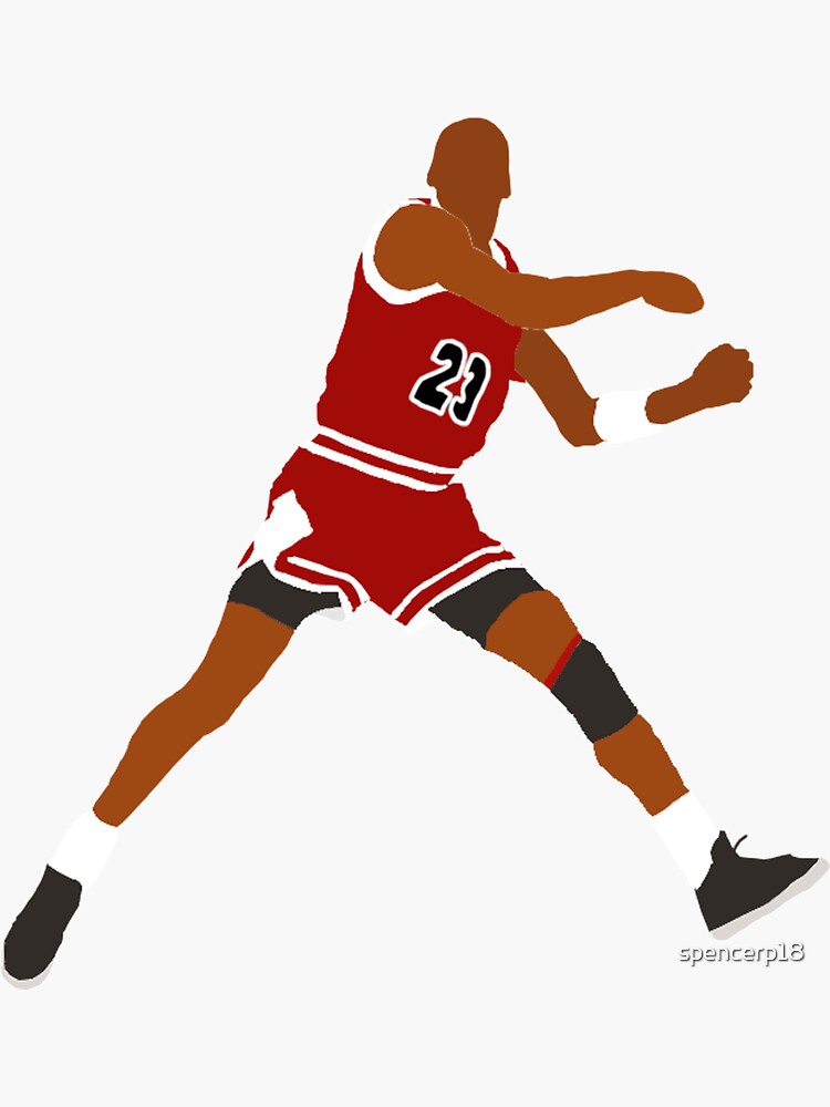 "Michael Jordan "The Shot" Graphic" Sticker for Sale by spencerp18 ...